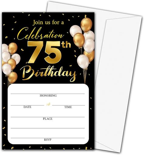 Free Printable 75th Birthday Party Invitations Free Printables