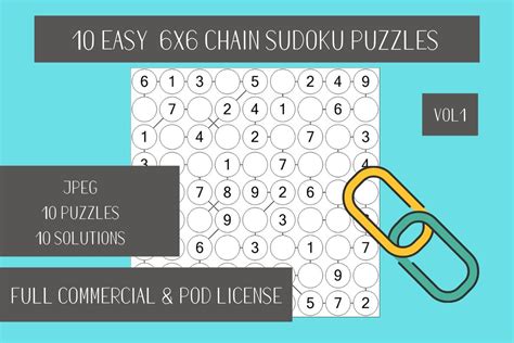 10 Easy Chain Sudoku Vol 1 Graphic By Fleur De Tango · Creative Fabrica