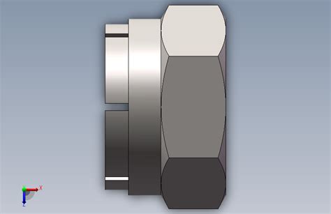 全金属弹簧箍六角锁紧螺母 M16 SOLIDWORKS 2018 模型图纸下载 懒石网