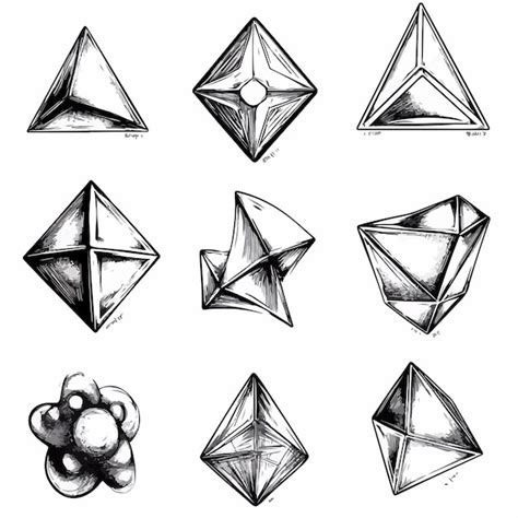 Sharp Vector Geometric Shape Icons Collection Premium AI Generated Vector