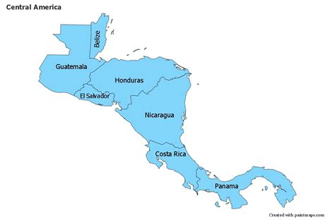 Sample Maps For Central America Blue Map Maker Central Sample