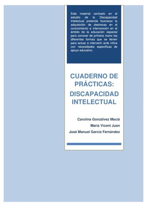 PDF CUADERNO DE PRÁCTICAS DISCAPACIDAD INTELECTUAL 2018 7 22
