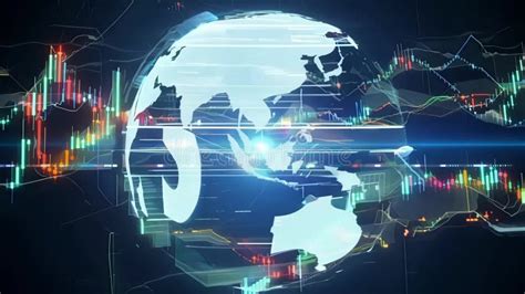 Holographic Currency Symbols Constantly Rotating And Morphing Into Different Forms Representing