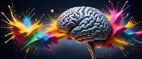 Premium Photo Human Brain Emitting Vibrant Radio Waves Against A Dark Backdrop