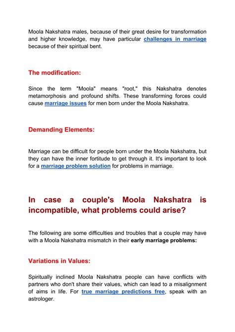 Ppt Marriage Prediction Moola Nakshatra Marriage Solution Free