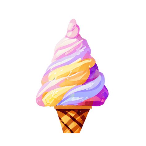 Beautiful Ice Cream Cone Graphic · Creative Fabrica