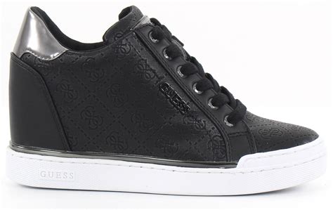 Guess Wedge Sneakers Fl5fwufal12 Black Stilettoshopeu Webstore