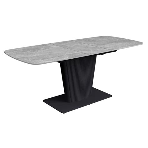 Castle Large Ceramic Extending Dining Table In Light Grey