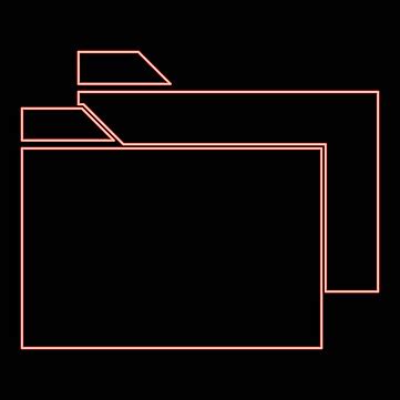 Flat Vector Illustration Of Red Neon Computer Mouse With Scroll Down Button Vector Image Click