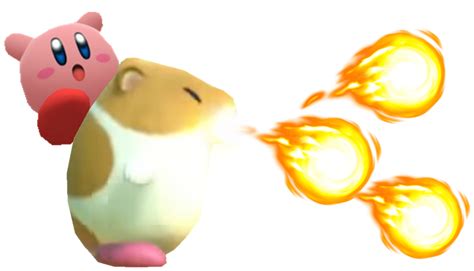 Render Of Kirby And Rick Spitting Fire By Thenightcapking On Deviantart