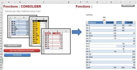 excel 2016 comment consolider des données sur excel en moins de 5 min
