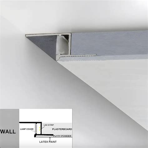 Anodized Aluminium Ceiling Led Linear Light Trim Profile