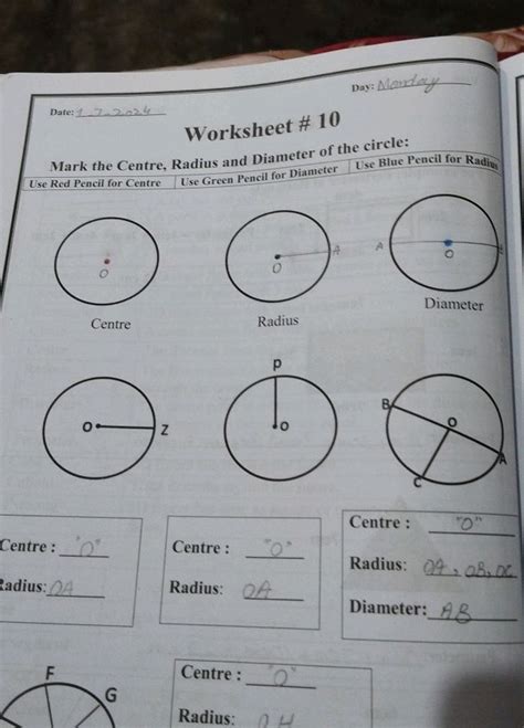 Day Mondoy Date Worksheet 10 Mark The Centre StudyX