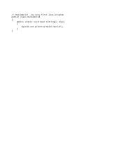 Helloworld My First Java Program Course Hero