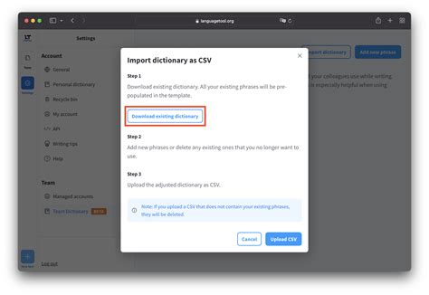 How To Import An Existing Dictionary Languagetool