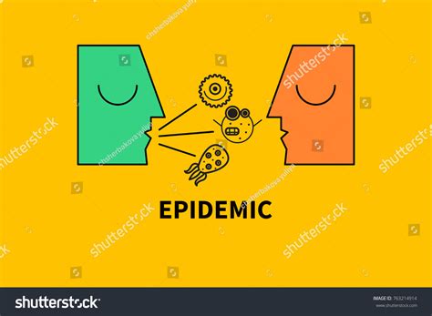 Wheezy Man Sneezing Coughing Spreading Germs Stock Vector Royalty Free