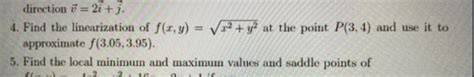 Find The Linearization Lxy Of The Function At Each Point Fxy