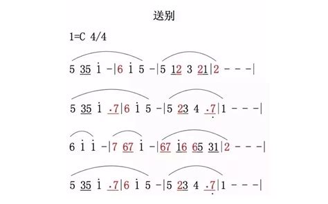 送别十孔口琴简谱c调 千图网