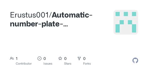 github erustus001 automatic number plate recognition with python