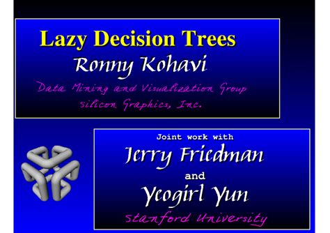 Lazy DT Talk Lazy Learning Algorithms Exempli Ed By Nearestneighbor