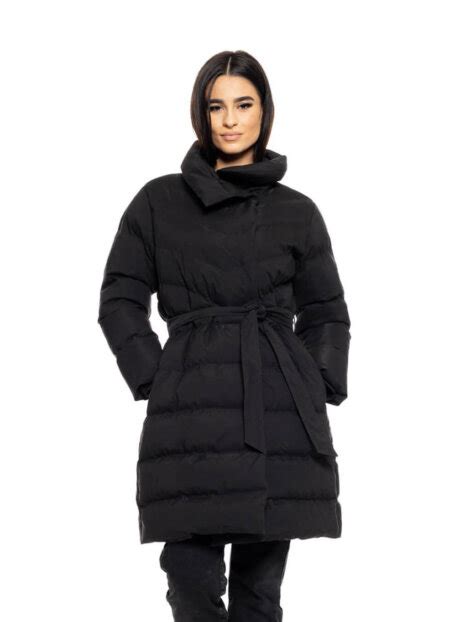 Splendid Μακρύ Μπουφάν Φουσκωτό Black 051 Angels Fashion