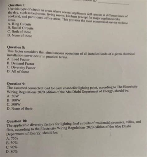 Solved Question 7 Use This Type Of Circuit In Areas Where Chegg Com