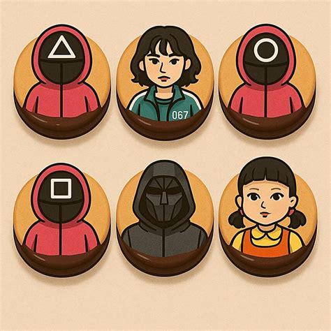 Squid Game Cookies Set Of 6 Delivery In Singapore Fnp Sg