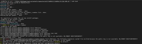 gpg error by crowdsec installation on ubuntu 20 04 lts crowdsec