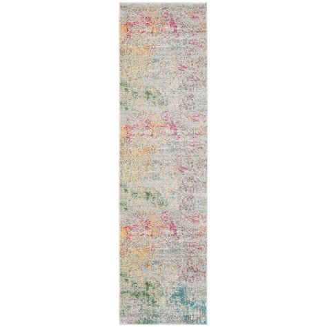 Safavieh Madison Myrtle Grey Gold 2 Ft 2 Inch X 12 Ft Indoor Runner