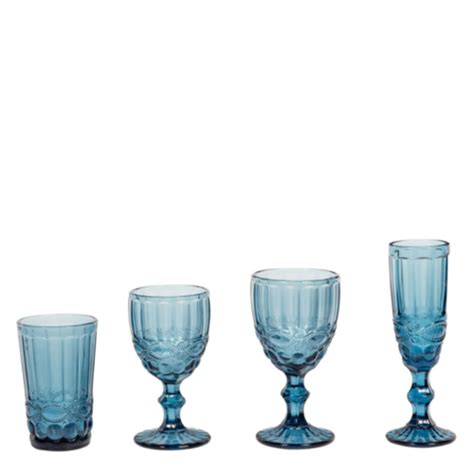 Blue Glassware Atlanta Party Rentals