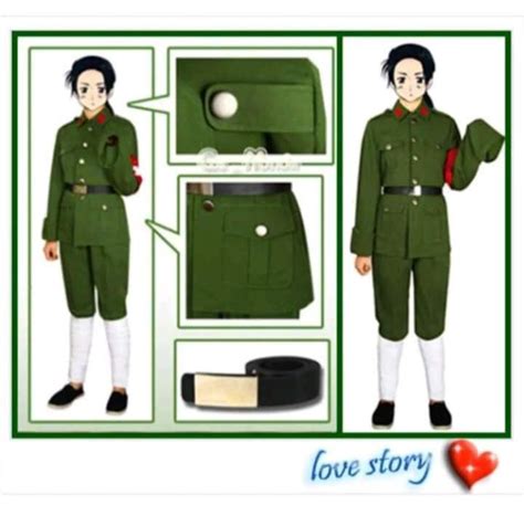 Aph Hetalia China Wang Yao Cosplay Costume Set Womens Fashion