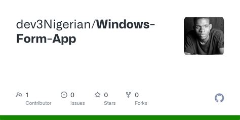 GitHub Dev Nigerian Windows Form App