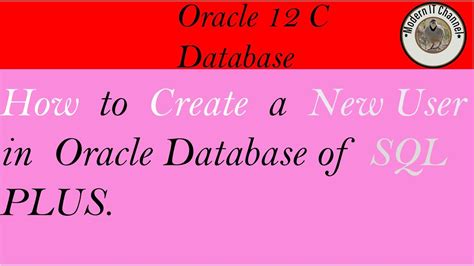 How To Create A New User In Oracle Database In Urdu Youtube