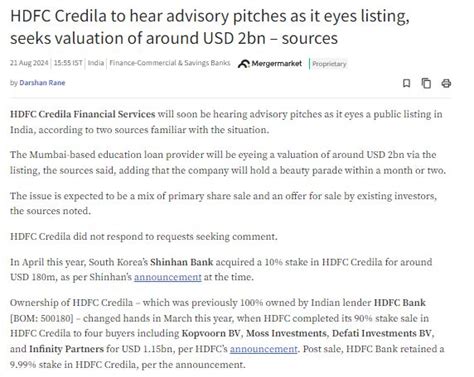 Darshan D Rane On Linkedin Mergermarkets Proven Predictive