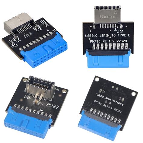 Type C Usb31 Front Panel Socket Usb 30 19 Pin To Type E 20pin Header