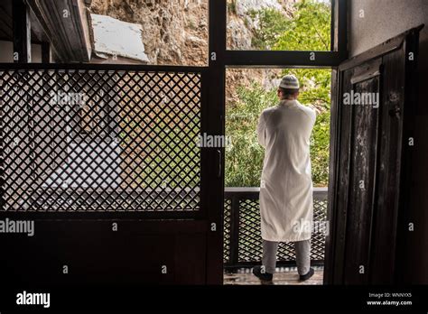 Mostar Blagaj Dervish House The Muezzin Stock Photo Alamy