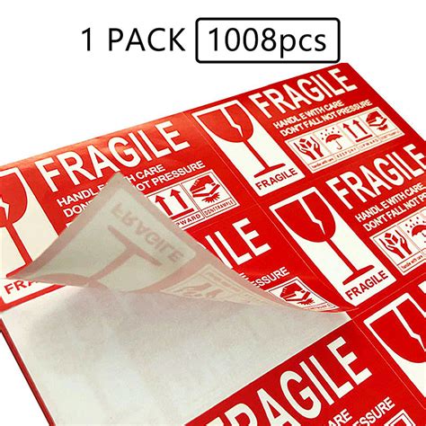 1008 Pcs Fragile Warning Sticker 9cm X 5cm Label Warning Stickers Tips