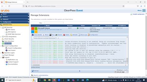Clearpass Intune Extension 403 Error Security