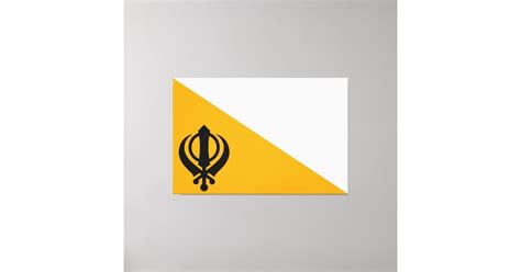 Punjab Sikh Holy Flag Sikhism Nishan Sahib Canvas Print Zazzle
