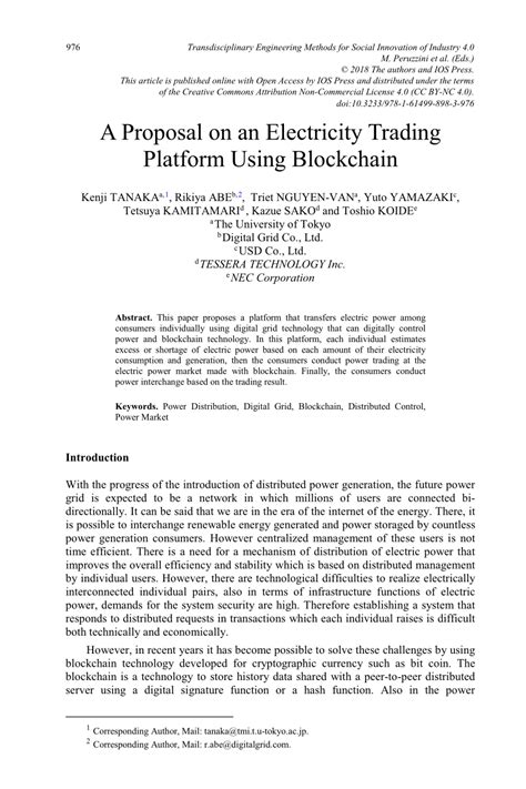 Pdf A Proposal On An Electricity Trading Platform Using Blockchain