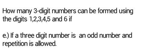 Solved How Many Digit Numbers Can Be Formed Using The Digits