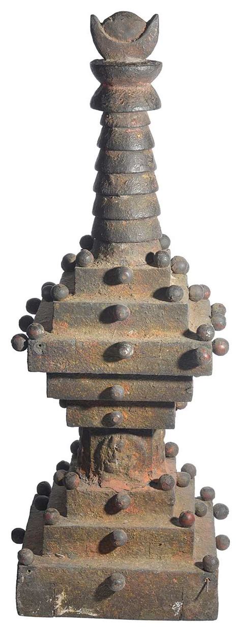 Lot 6 A Wood Model Stupa