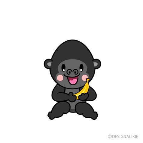 Comiendo gorila Gratis Dibujos Animados Imágene Illustoon ES
