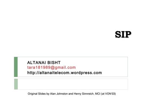 Sip Detailed Call Flows Architecture Descriptions Sip Services Sip Security Sip