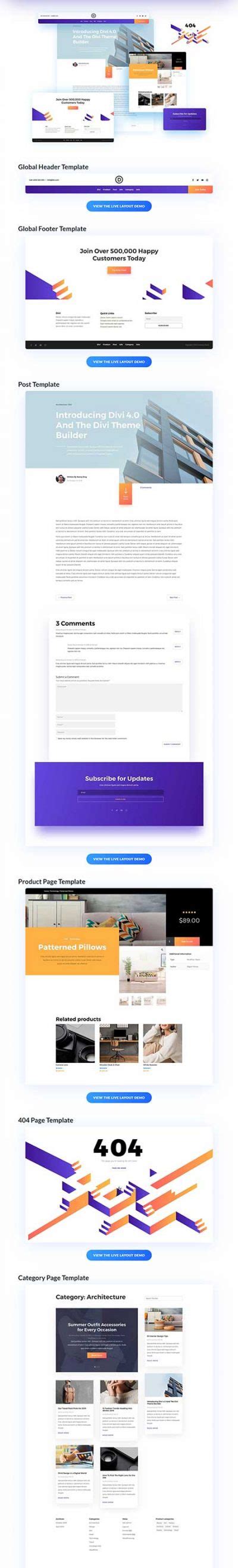Theme Builder Template 1 Divi Theme Builder Layout Templates
