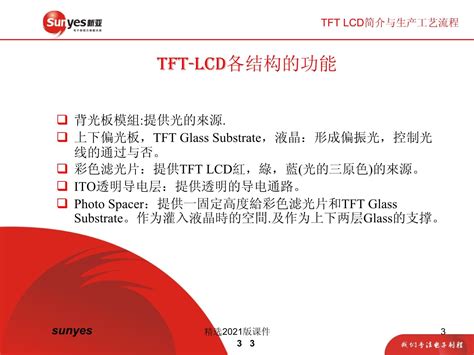 Tft Lcd简介与生产工艺流程 Ppt