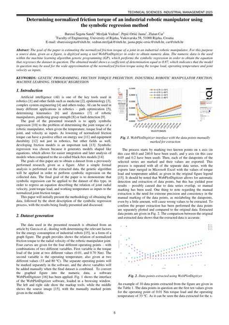 Pdf Determining Normalized Friction Torque Of An Industrial Robotic