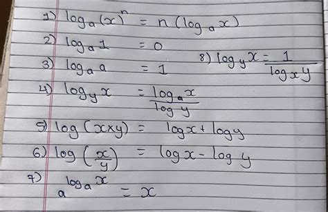 Given The Following Logarithm Properties 1 Logaxn N Times Lo