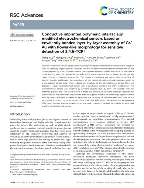 Pdf Conductive Imprinted Polymeric Interfacially Modified Electrochemical Sensors Based On