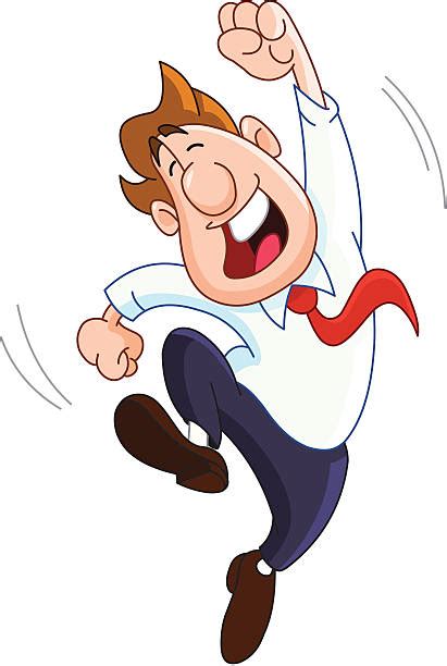 Excited Businessman Stock Vector Illustration Of